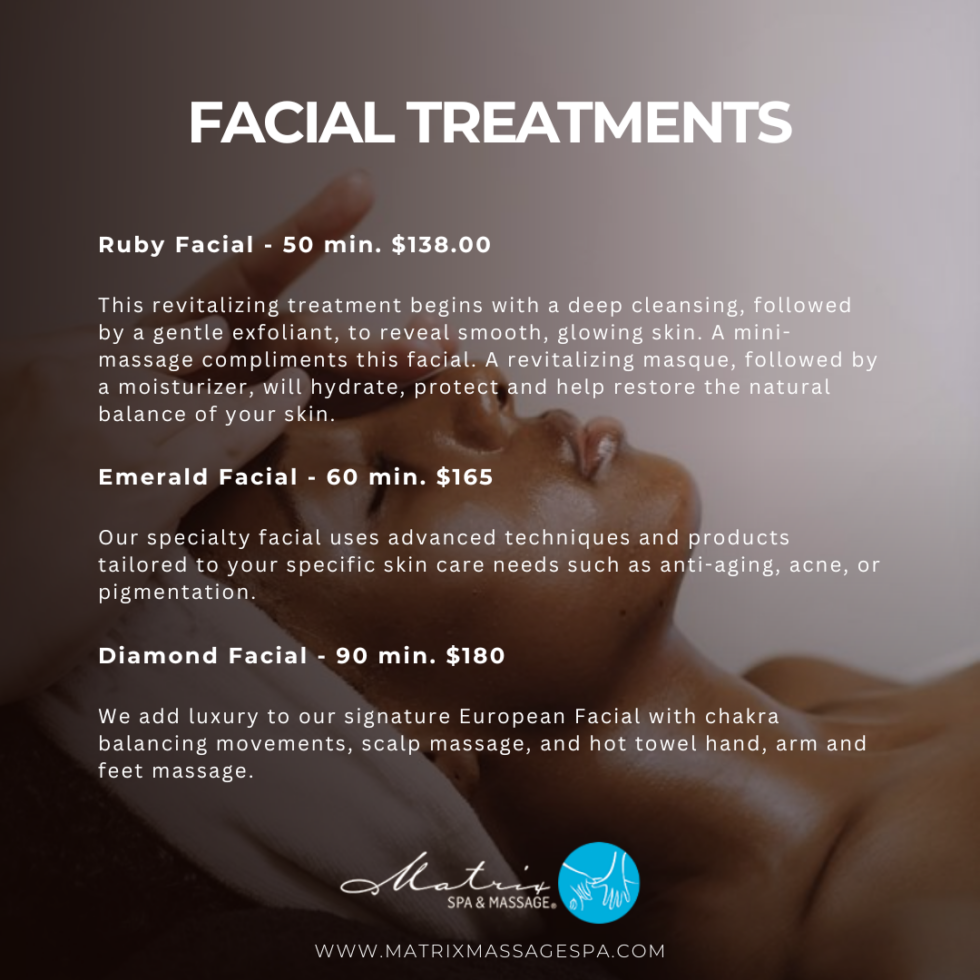 Facial Treatments in Salt Lake City, UT | Matrix Massage & Spa